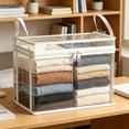 Sktrjpolfis Large Clear PVC Storage Bin, Foldable Zippered Clothes ...