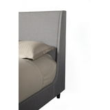 Alpine Furniture Amber Upholstered Platform Bed, Multiple Sizes ...