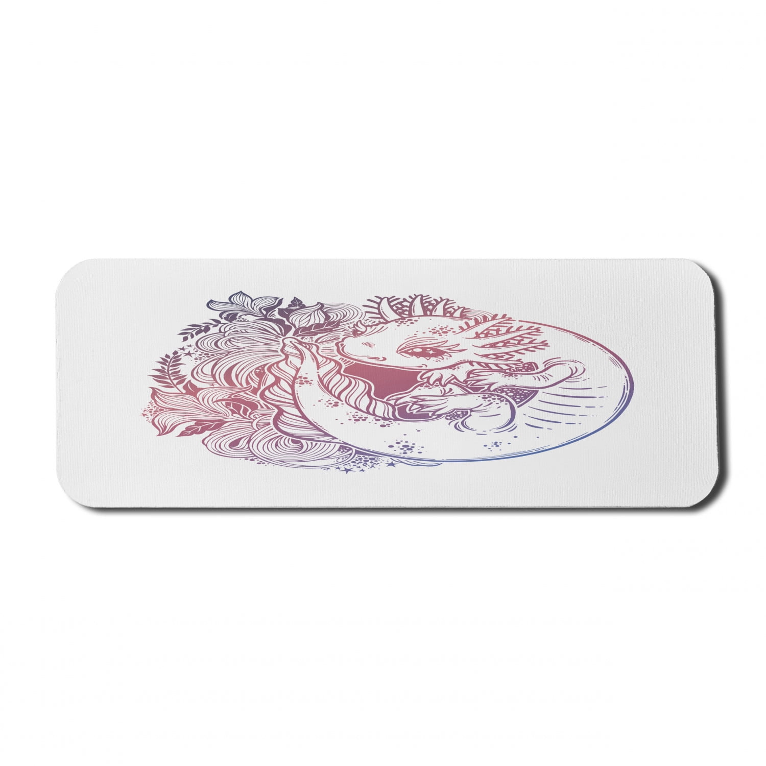 Bohemian Computer Mouse Pad, Axolotl Little Salamander Monster with ...