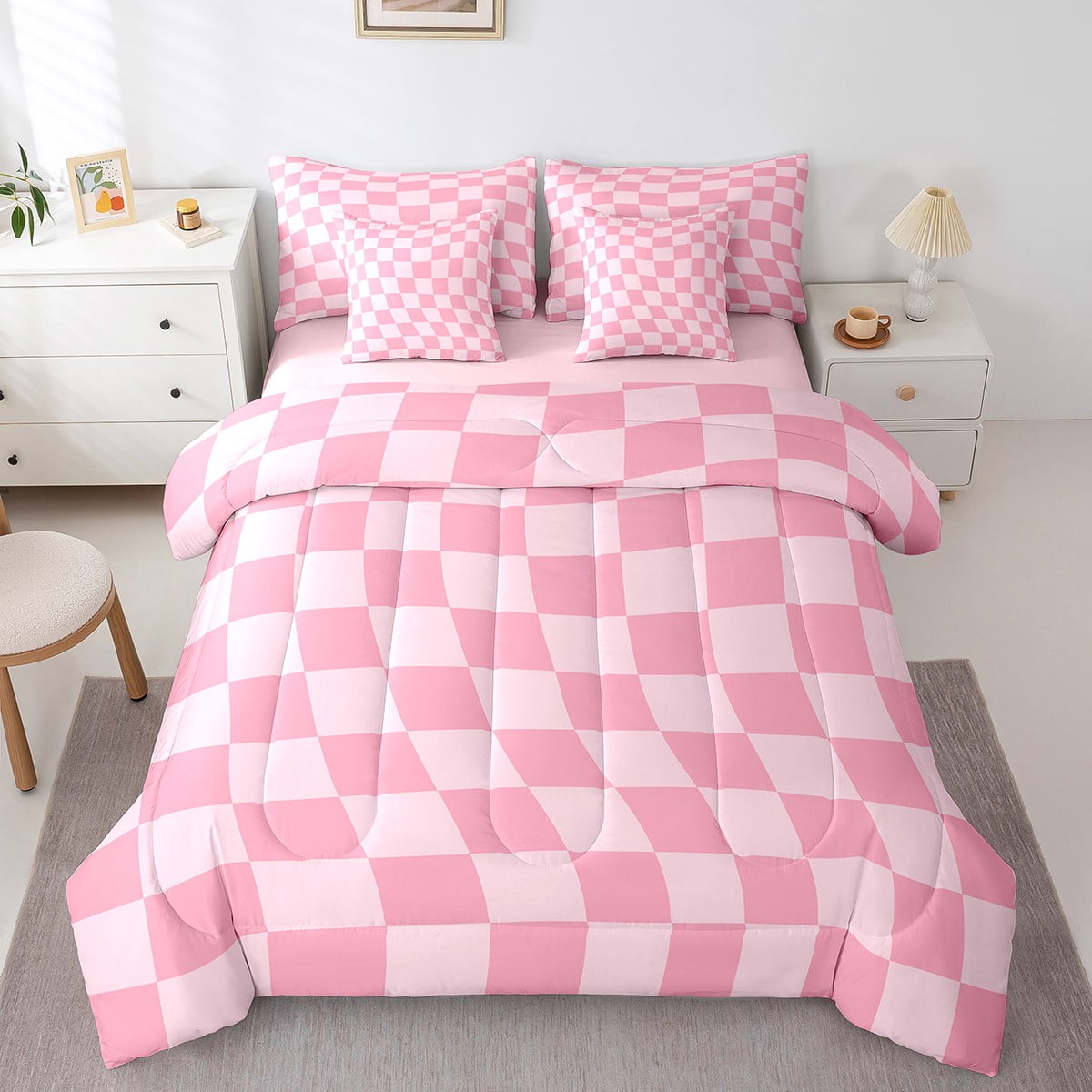Click here for Erosebridal Geometry Checkered Bed In A Bag Full S... prices