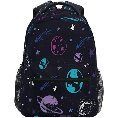 Doodle Space Planets Stars Moon Sun Backpacks Travel Laptop Daypack ...