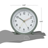 Mainstays Green Mini Analog Alarm Clock, Compact Quartz Timepiece with ...