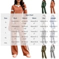 Cagogo Women 2 Piece Long Sleeve Pullover Tops Wide Leg Pants Sets ...