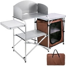Ozark Trail Camp Kitchen Cooking Stand with Three Table Tops, Indoor ...