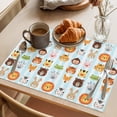 Cartoon Animal Cotton Linen Placemats Set of 4, Lion Tiger Monkey Zebra ...