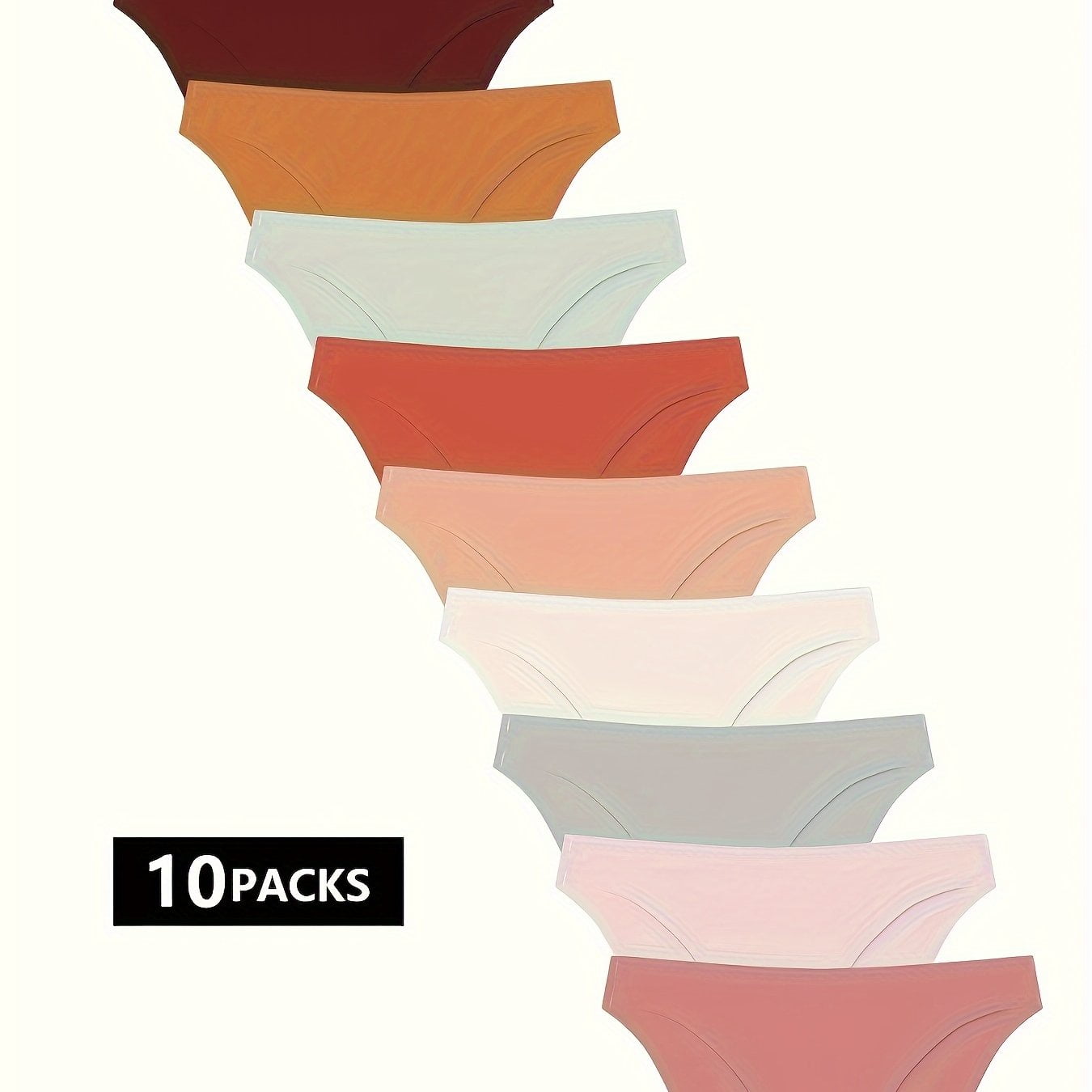 Click here for Yarnaxa 10pcs Seamless Solid Briefs  Simple Comfy... prices