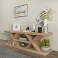 Massi 53'' Solid Wood Rustic TV Stand / Consol Natural Oak Finish for ...