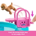 Barbie, Pool Playset with Slide and Bubbling Hot Tub, 20+ Accessories ...