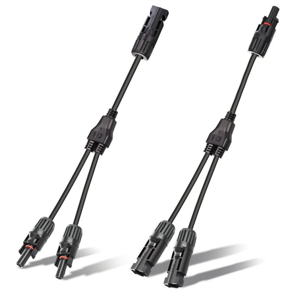 ELECTCHN Solar Connectors Y Branch Parallel Adapter 1 Pair Splitter Solar Cable Wire Plug Tool ...
