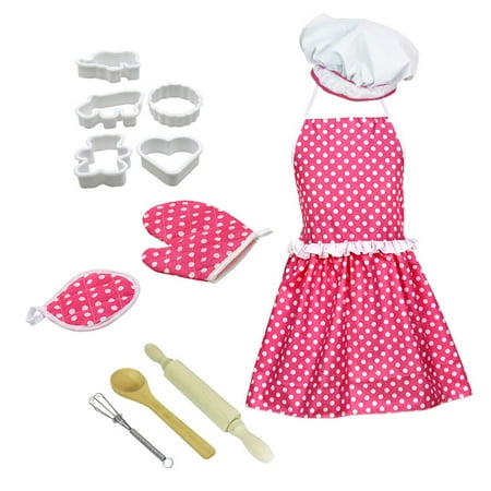 IROINID 12pc Kids Cooking And Baking Set Kitchen Costume Pretend Role ...