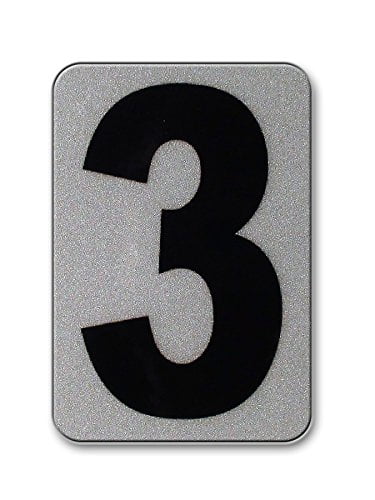 Individual Reflective Aluminum Numbers/Letters, Sticks to Concrete ...