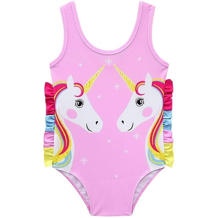 Girl's One Piece Swimsuits Unicorn Bathing Suits Kids Bikini Swimwear ...