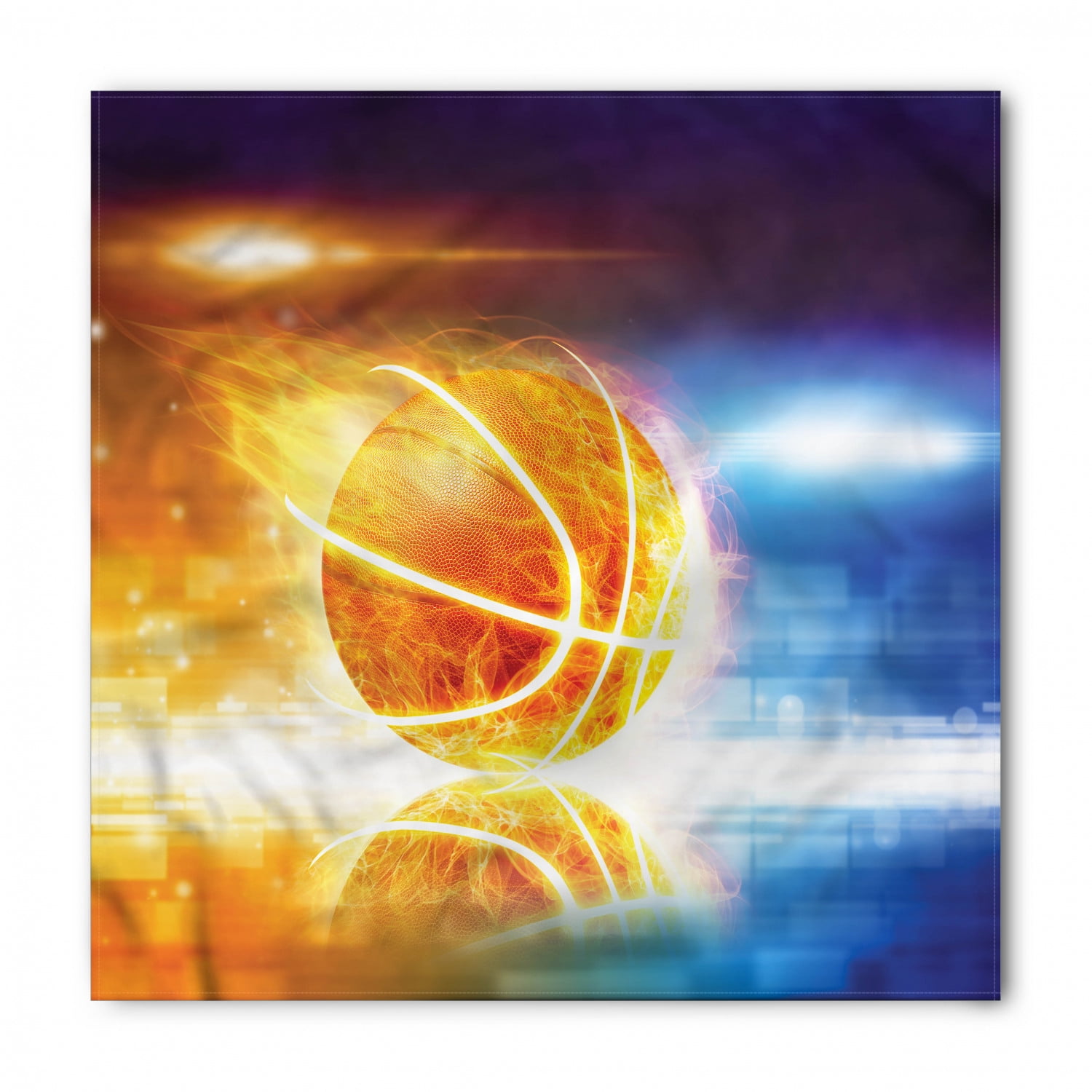 Basketball Bandana, Burning Basketball Art, Unisex Head and Neck Tie ...