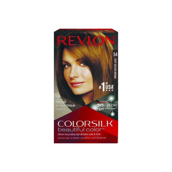 Revlon Colorsilk Beautiful Permanent Hair Color, 54 Light Golden Brown ...