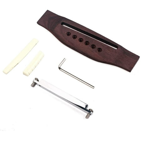 Adjustable 6 string Rosewood Acoustic Guitar Bridge Kit | Walmart Canada