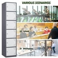 MIIIKO Metal Locker for Gym, School, Office, 71" Metal Storage Locker ...