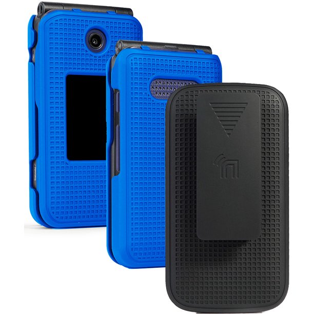 Case with Clip for Cingular Flip 4, [Cobalt Blue] Snap-On Cover with ...