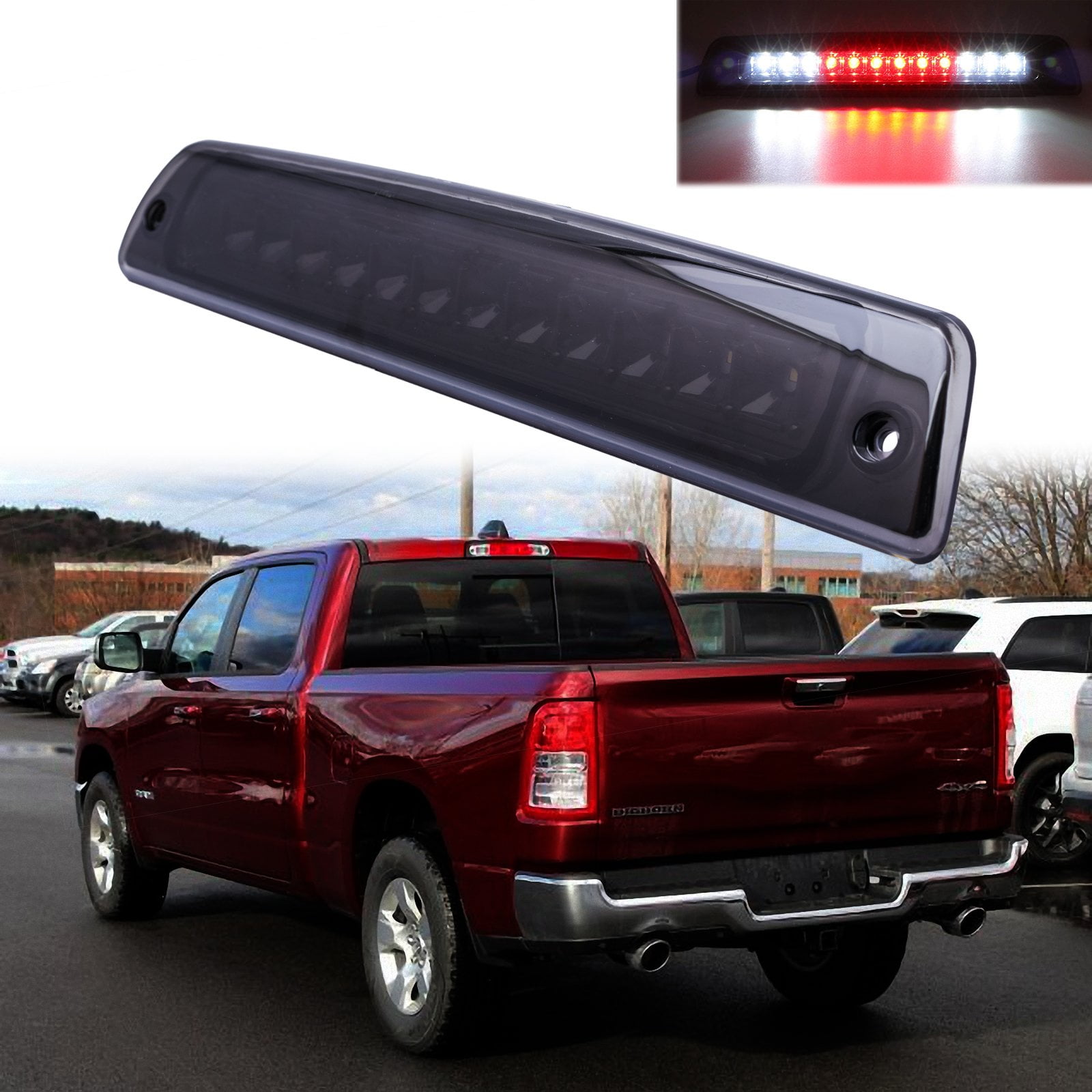 Xotic Tech LED 3rd Brake Light Assembly, High Mount Stop Tail Cargo ...