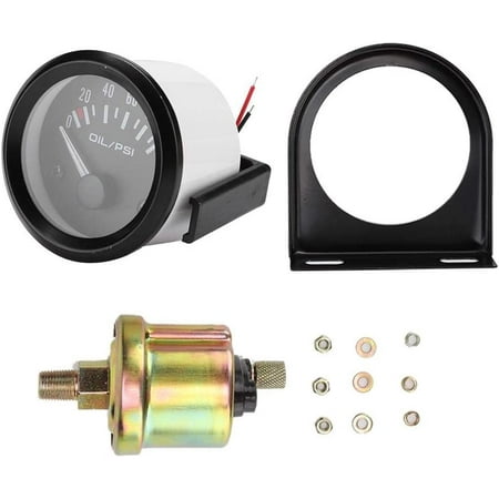 Oil Pressure Indicator,52mm/2in 12V Universal Car Electromagnetic Oil ...