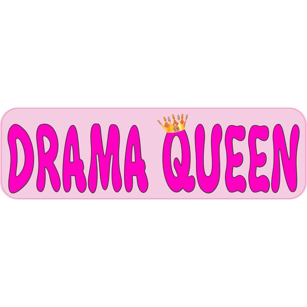 10in x 3in Drama Queen Bumper Sticker - Walmart.com - Walmart.com