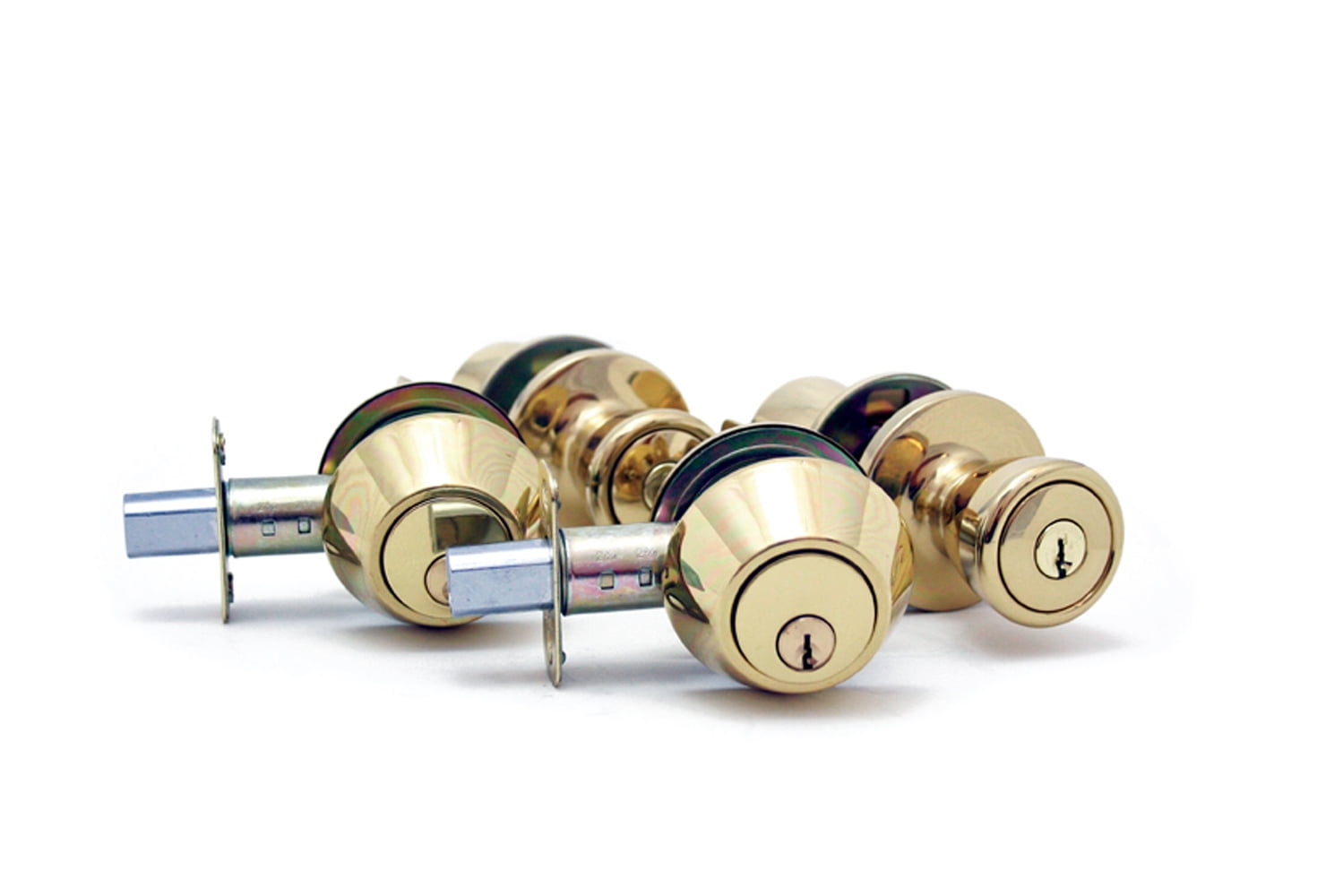 Atlas Tulip Home Security Kit with 2 Entry Locking Door Knobs and 2 ...