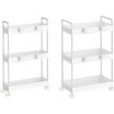 YUANYE 3-Tier Slim Pantry & Utility Rolling Storage Cart with Movable ...