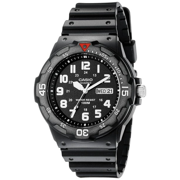 Casio - Casio MRW200H-1BV Men's Black Resin Strap 100M Sports Easy ...