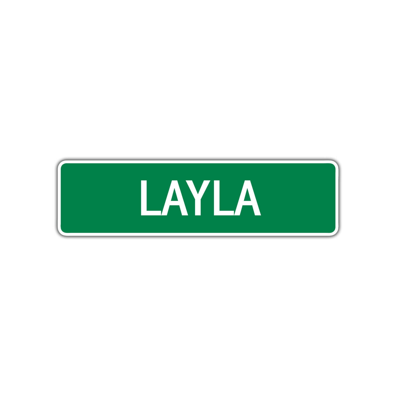 Layla Girls Children Name Letter Printed Label Indoor Outdoor Unique ...