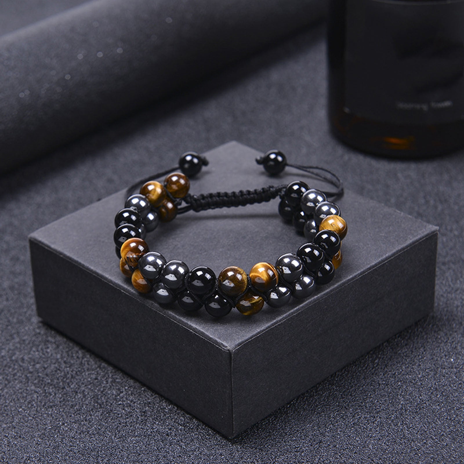 Click here for Qonioi Triple Protection Bracelet  Hematite Obsidi... prices