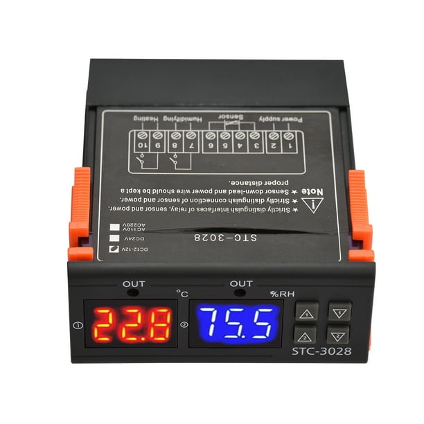 Controlador de temperatura digital STC-3028 Regulador de temperatura inteligente DC 12V ...