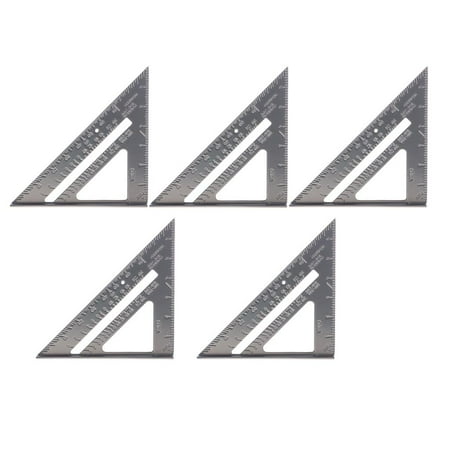 5x 7in Aluminum Alloy Triangle Ruler Carpenter Square Layout Measuring ...