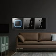 Wall Light Button Switches Tempered Glass 1/2/3/4 Gang Wall Button ...