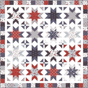 Riley Blake Crossed Paths Quilt Kit Feathering Amanda Niederhauser ...