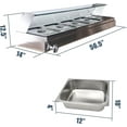 EQCOTWEA 5-Pan Commercial Bain Marie Buffet Food Warmer Steam Table ...