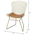 ACME Achellia Side Chair in Whiskey and Gold (Set of 2) - Walmart.com