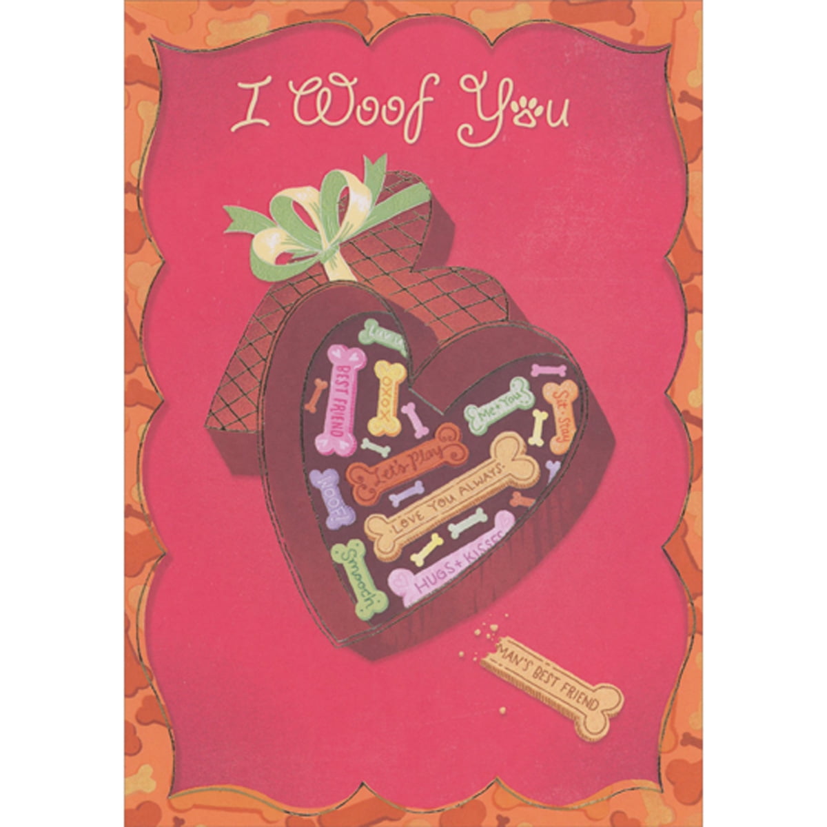 Designer Greetings I Woof You: Heart Shaped Box Containing Colorful ...