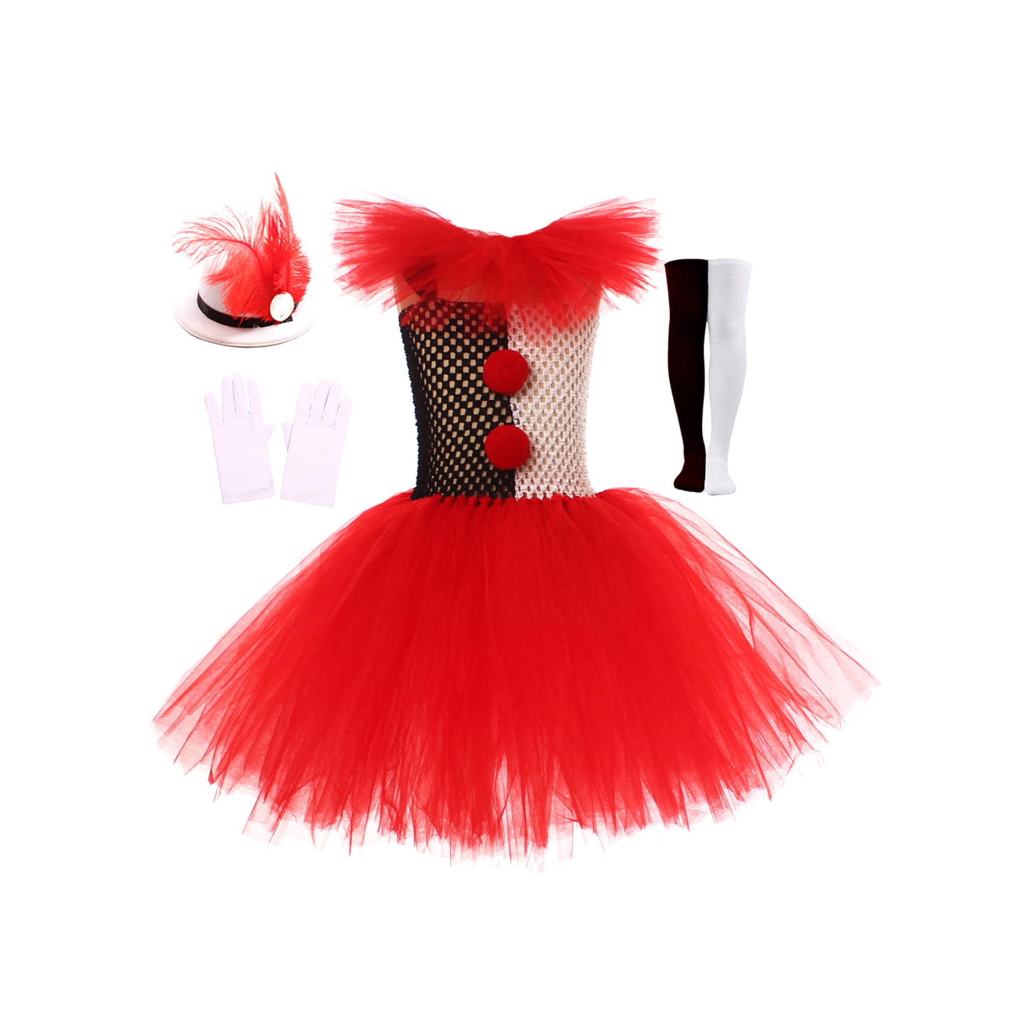 Click here for Sunsiom Kid Girl Halloween Costumes Clown Cosplay... prices