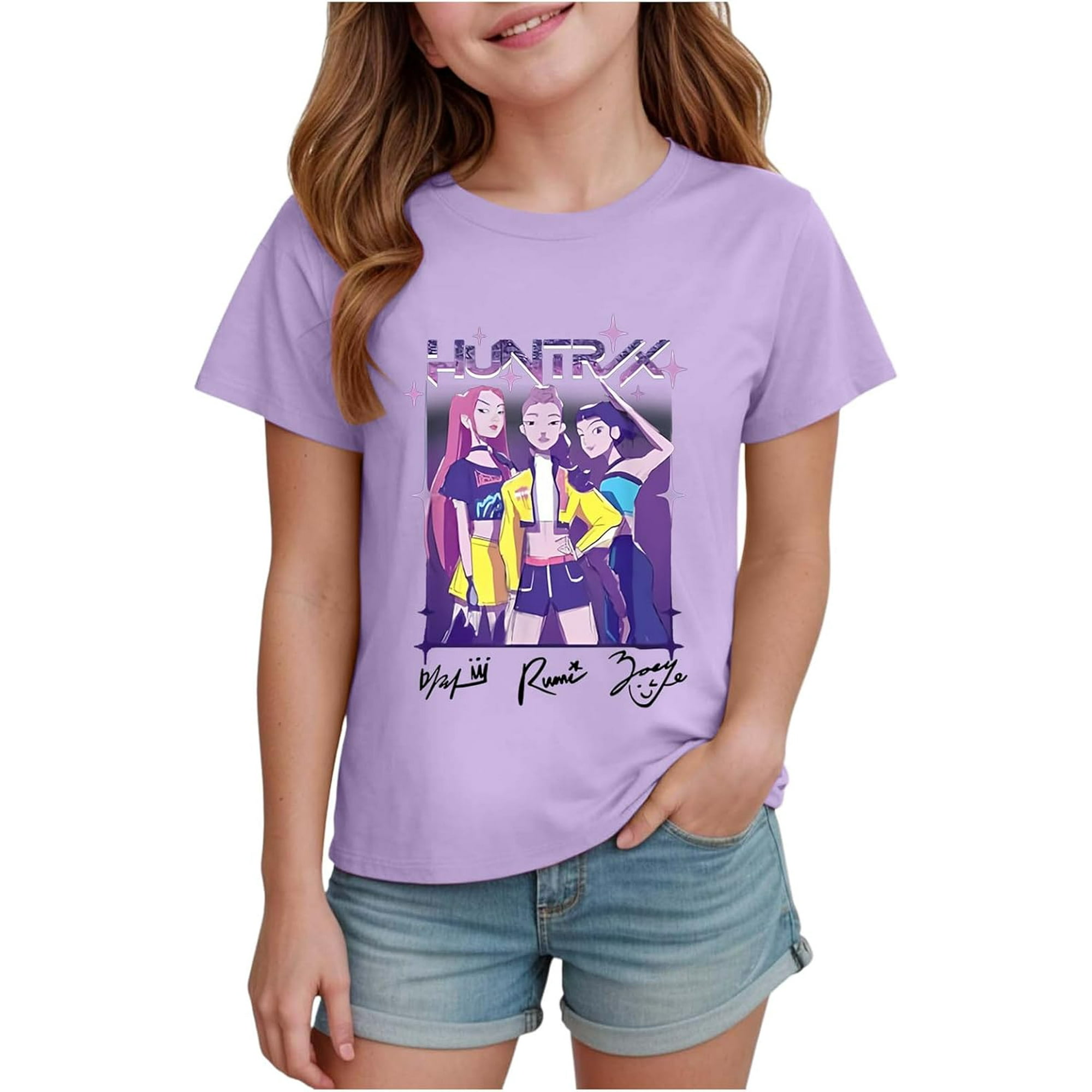 Click here for Boner K Pop Demon Shirt For Girls Cute Cartoon Gra... prices