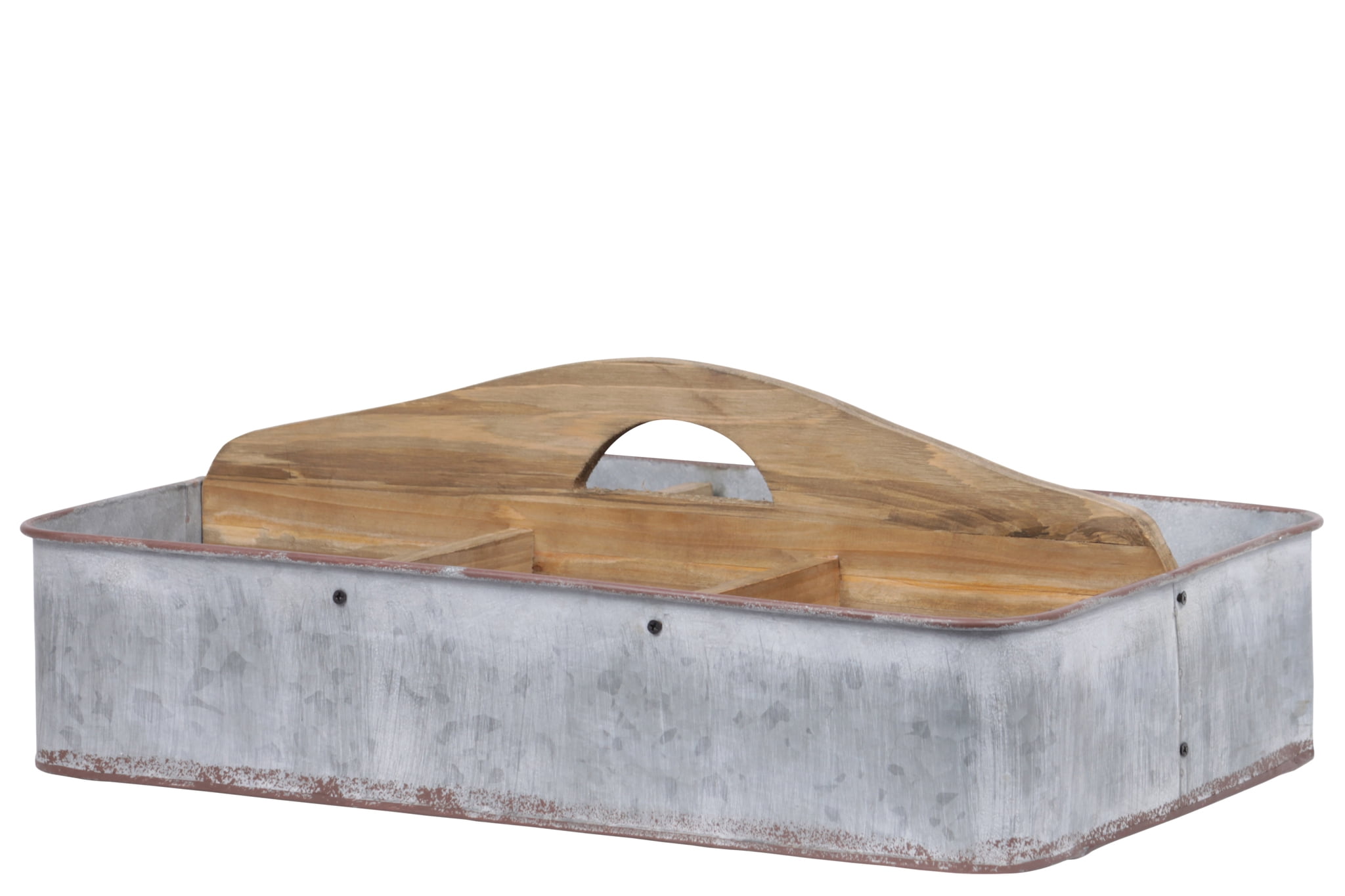 Urban Trends Collection: Metal Caddy Galvanized Finish Gray - Walmart.com