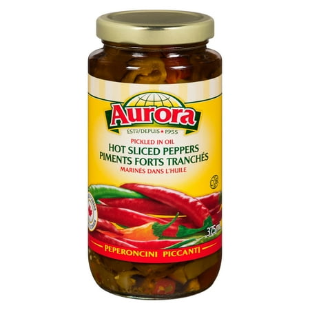 Aurora Hot Sliced Peppers in Oil, 375 mL - Walmart.ca