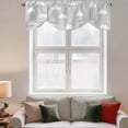 Clouds Tie Up Valances Curtain, Sky Cartoon Cool Gray Adjustable Rod ...