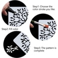 2Pcs 2 Styles Plastic Drawing Painting Stencils Templates Square Tree ...