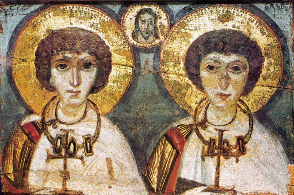 Saints Sergius And Bacchus. /Nbyzantine Icon Of Saint Sergius And Saint ...