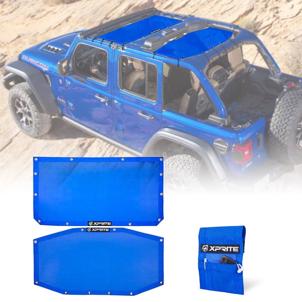 Xprite Sunshade Canopy for 2018+ Jeep Wrangler JLU - Blocks 90% ...
