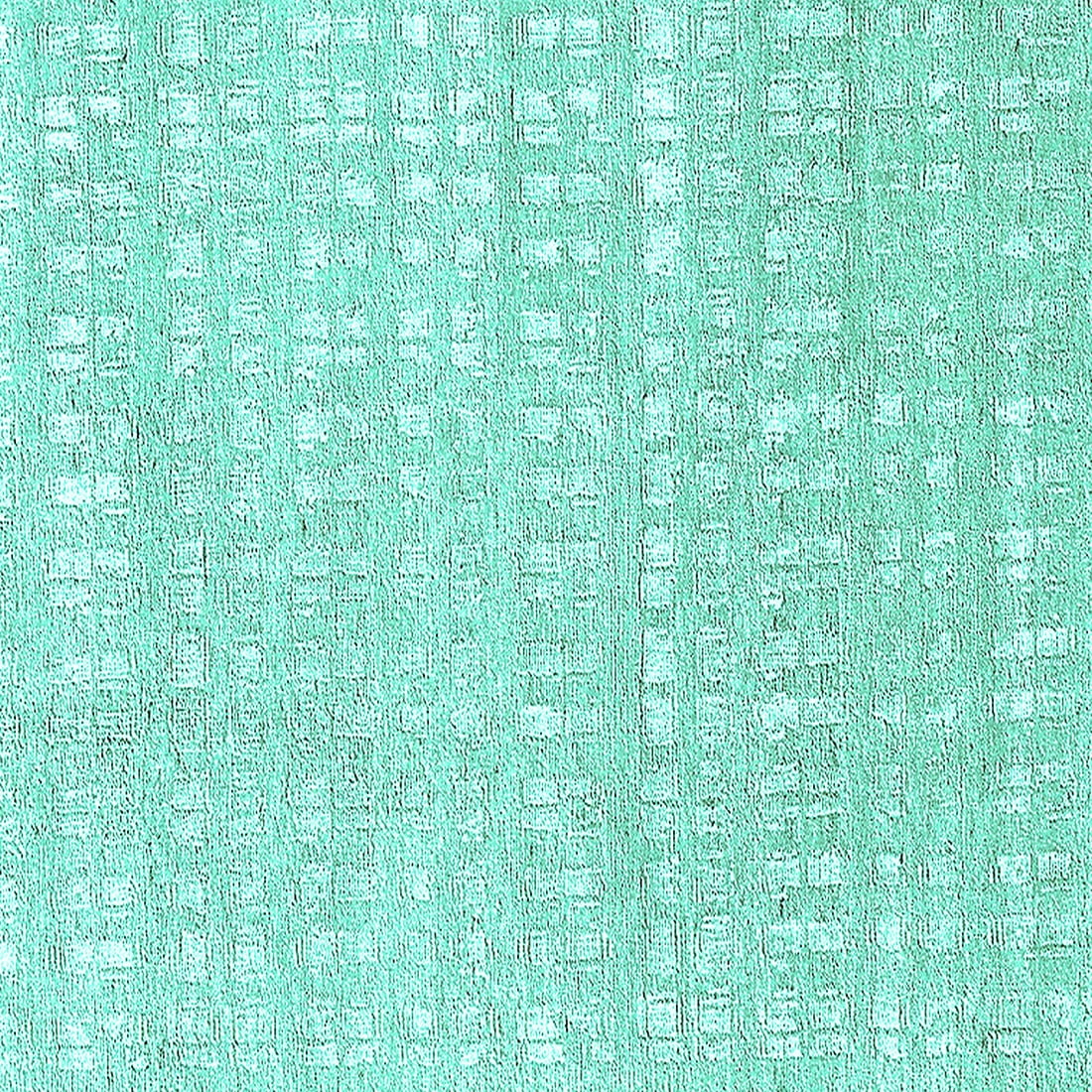 Ahgly Company Machine Washable Indoor Square Solid Turquoise Blue ...