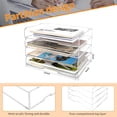 4 Pack- Stackable Paper Letter Tray,Clear Acrylic Magazine Holder and ...