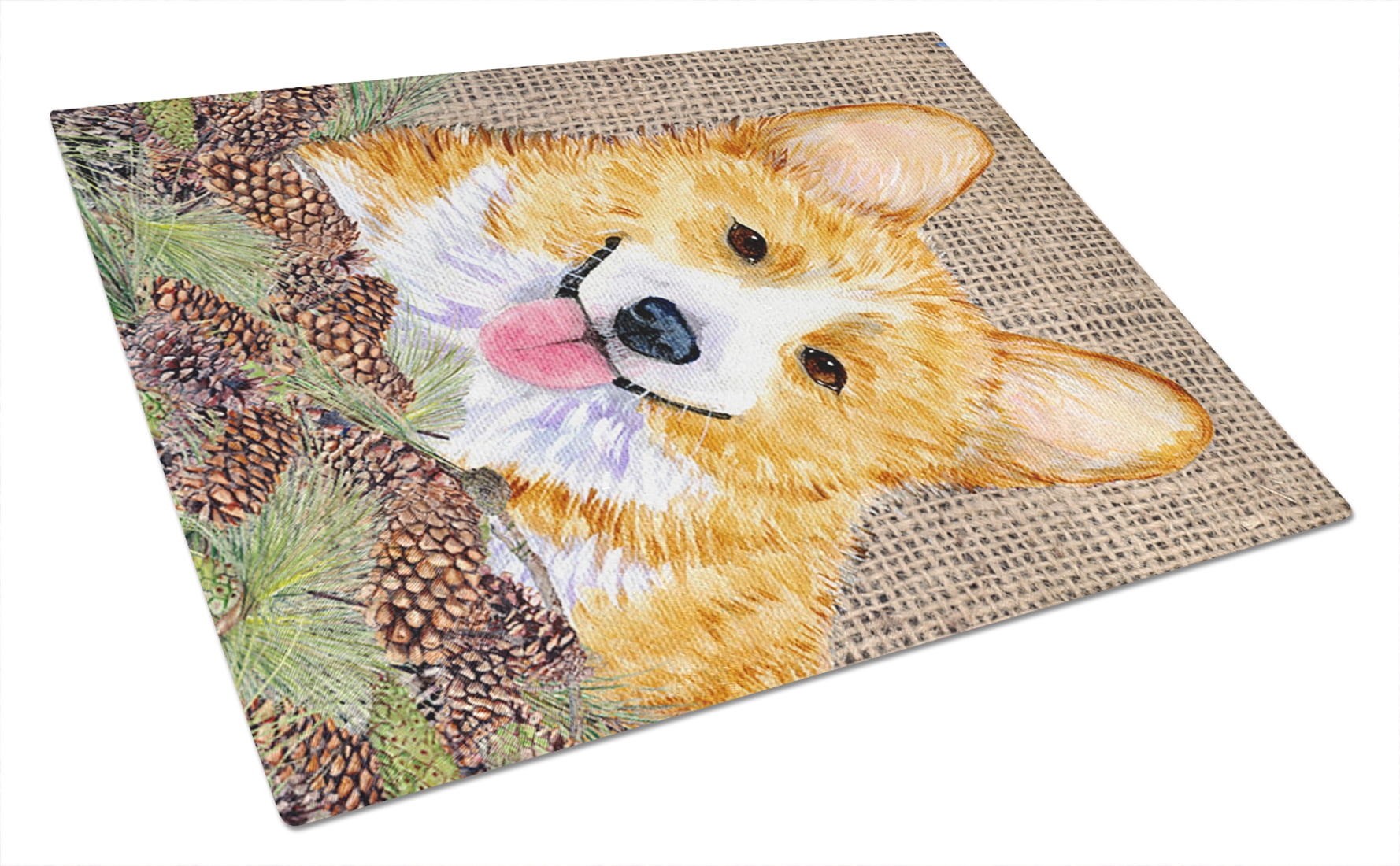 Caroline's Treasures Corgi Glass Cutting Board Large - Walmart.com ...