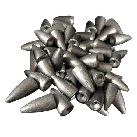 50Pack Fishing Water Bullet Shape Sinkers Weights Bass Casting Fast ...