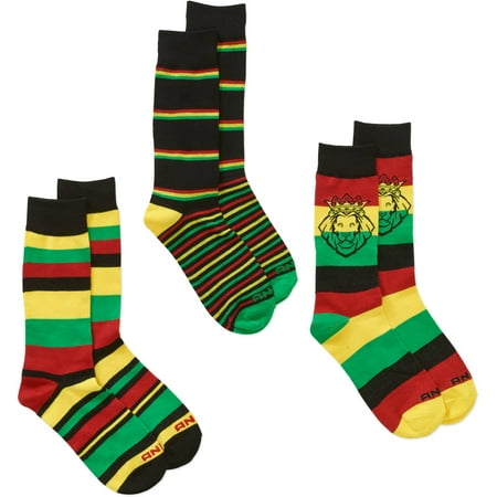 AND1 Men's Fashion Socks Rasta, 3 Pack - Walmart.com