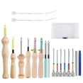 Premium Embroidery Punch Needle Kit with Wooden Handle - Perfect for ...